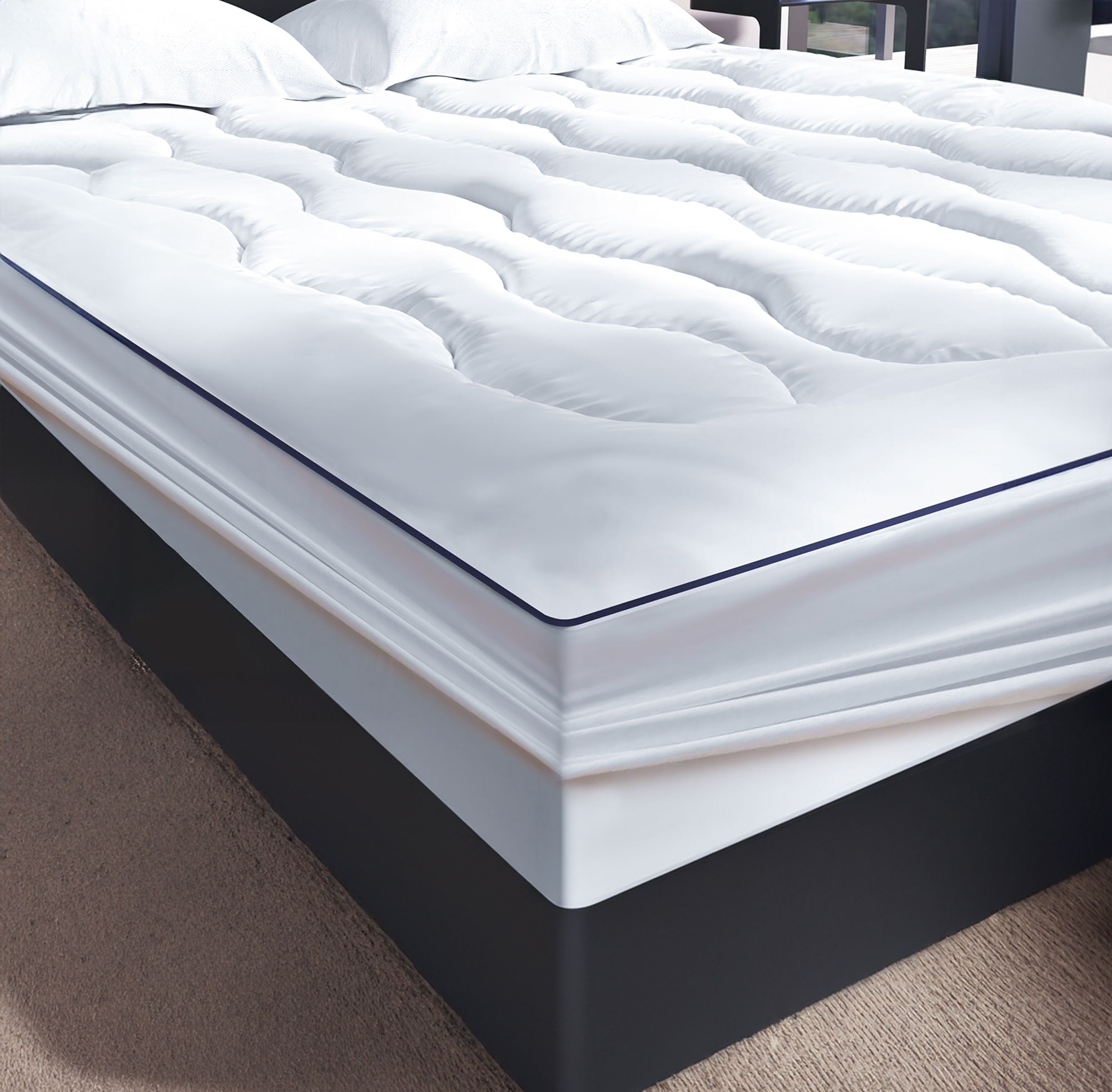 Quilted Fitted Mattress Topper — Premium & Thick Topper up to 10cm